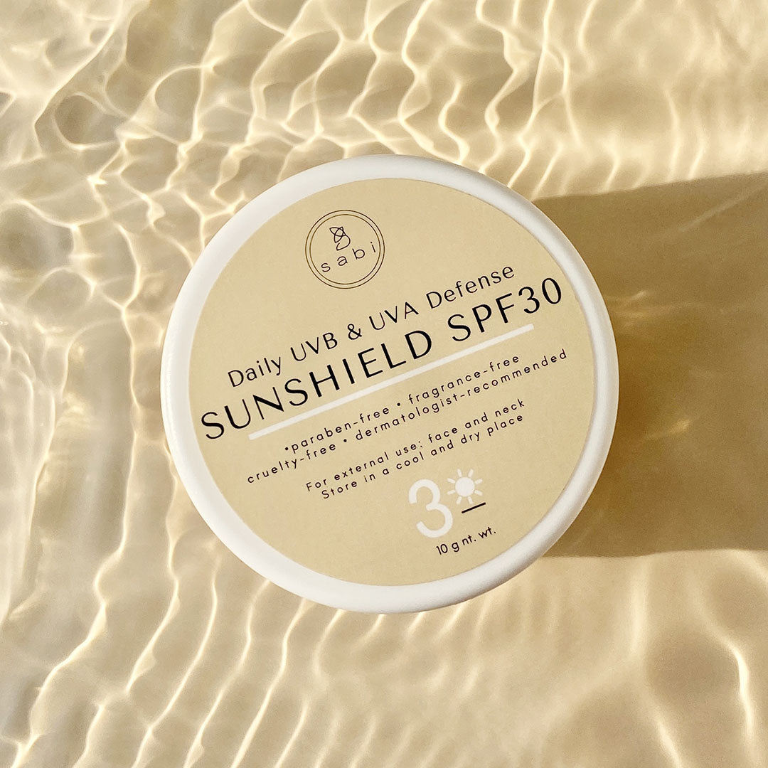 Daily UVB & UVA Defense Sunshield SPF 30 – Sabi Skin Naturals